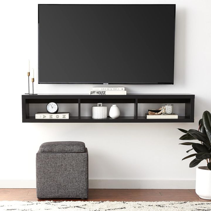 Wooden TV Conole for 34" LED TV | Wall Mounted Shelves | Nightstand ...