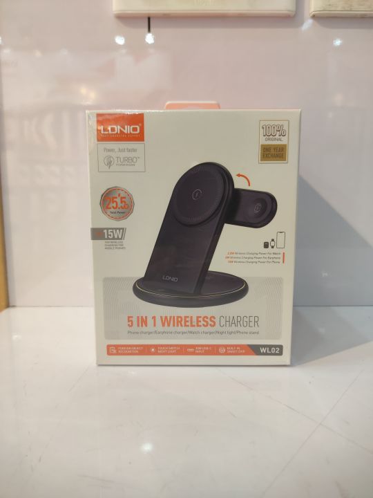 LDNIO WL02 5-in-1 WIRELESS CHARGING STATION | Daraz.pk
