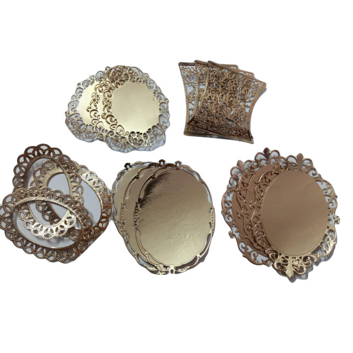 Pack of 15 Golden Frame Paper Die-Cuts for cardmaking, scrapbook ...