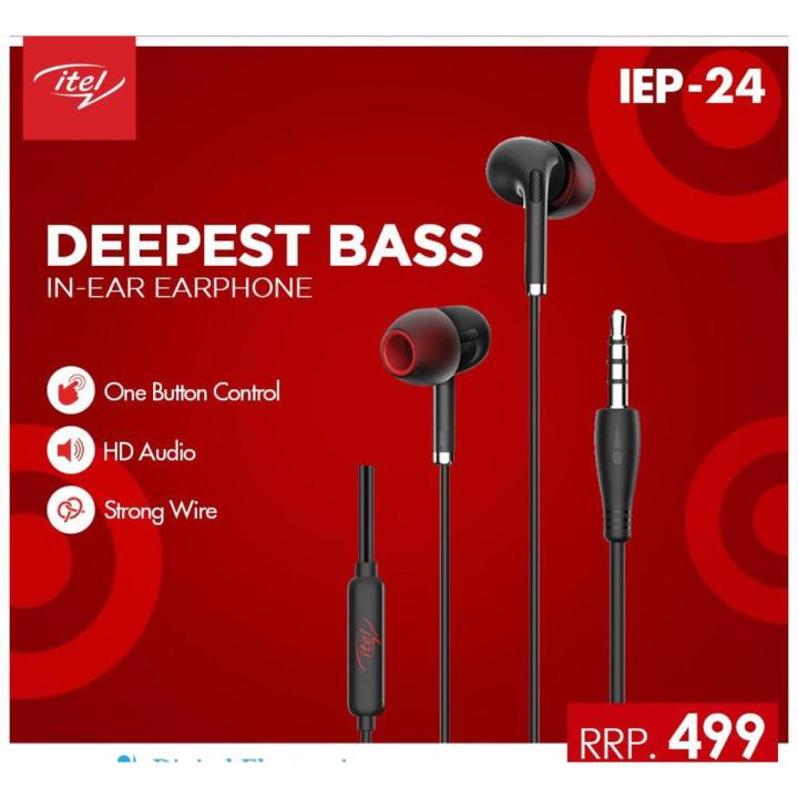 itel - Superior SOUND - Handsfree Earphones - (IEP-24) | Daraz.pk
