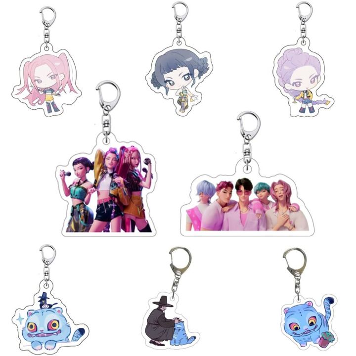 Fans Gifts Demon Hunters Kpop Keychains Huntrix Saja Boys Rumi Zoey Jinu Mira Keyrings Sold My ...