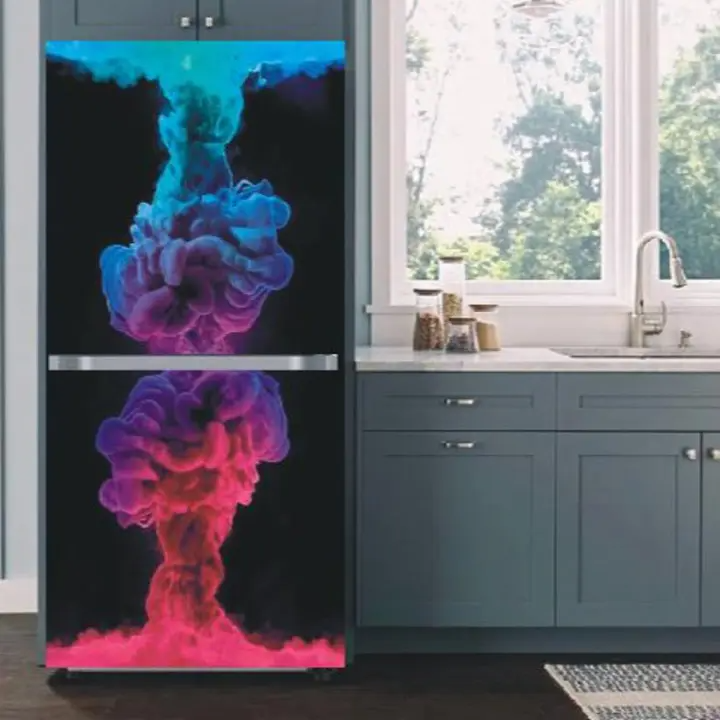 Refrigerator full stickers waterproof oil-proof decorative stickers ...