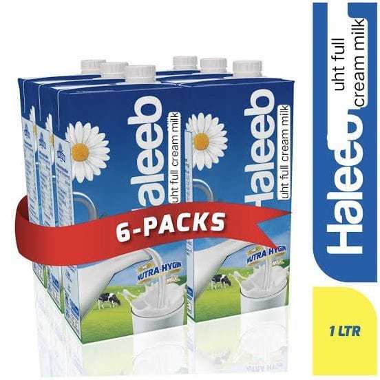 Haleeb Full Cream Milk 1L - Pure & Fresh UHT Treated (6 Pack) | Daraz.pk