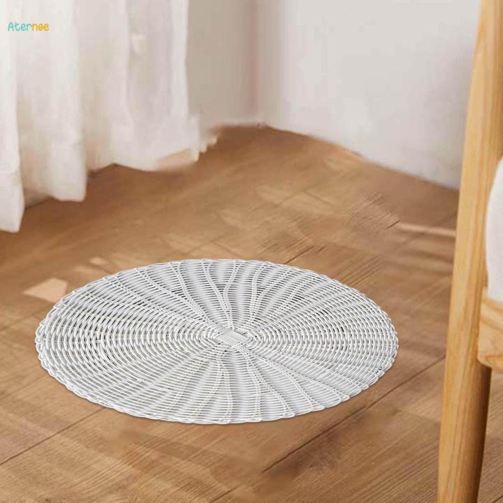 Round Handwoven Tatami Mat Reusable Round Pad Wear Resistant Seat Mat ...
