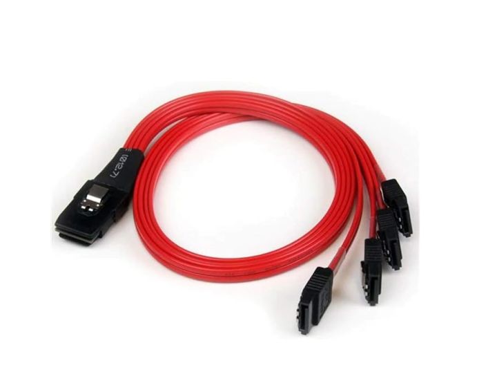 Mini SAS 36P SFF-8087 to 4 SATA 7 Pin Data Cable 20cm Red Cable | Daraz.pk