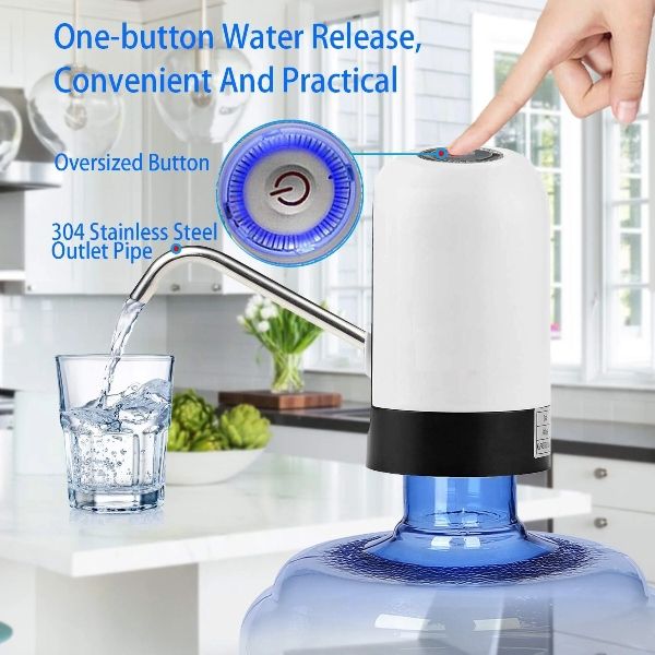 Automatic Electric Water Bottle Pump Dispenser - USB Chargeable _ USB ...