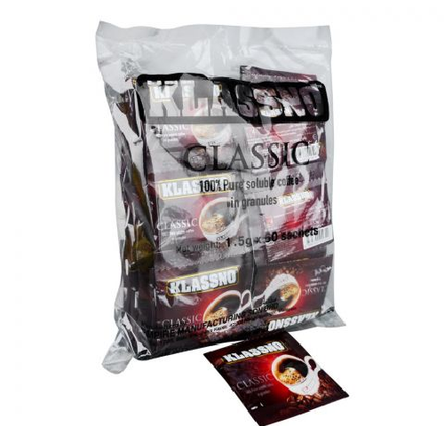 Klassno Classic Coffee 100% Pure Soluble in Granules Pack of 60 Sachets ...