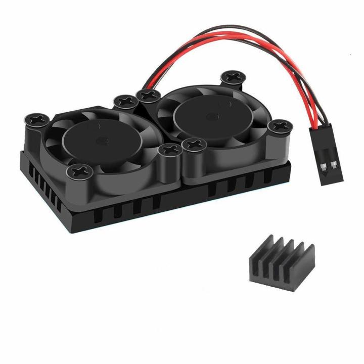 Raspberry Pi 4 Model B Dual Fan with Heat Sink Ultimate Double Cooling Fans Cooler Optional for ...