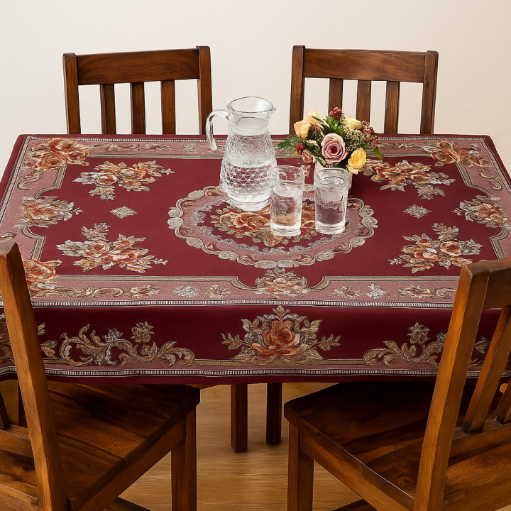 PVC Dastarkhwan Table Cover – 36x60 Inches Waterproof Sheet for 4 ...