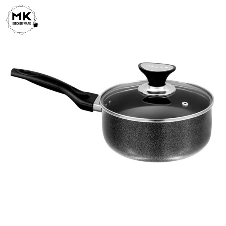 Sauce Pot |Sonex Royal Non-Stick Sauce Pot with Glass Lid – Premium ...