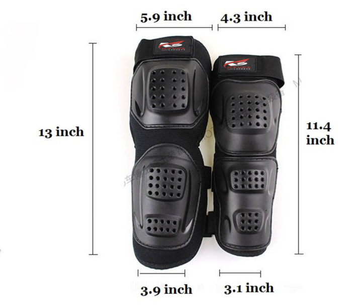 Knee Elbow Guards – Metal Plate – Shin Protection – Riding Safety ...