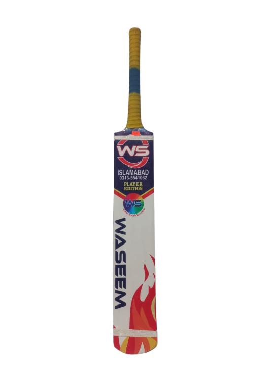 WS Cricket Bat Tennis Bat Full Cane Handle With Two Bandages | Daraz.pk