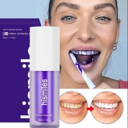 Hismile Toothpaste - Hi Smile Purple Color Corrector Whitening ...