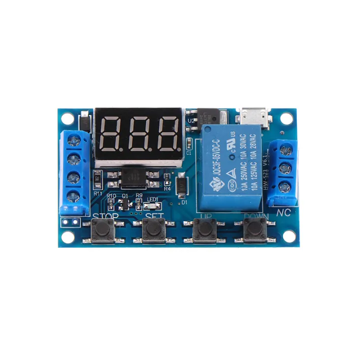 DC 6-30V Support Micro USB 5V LED Display Automation Cycle Delay Timer ...