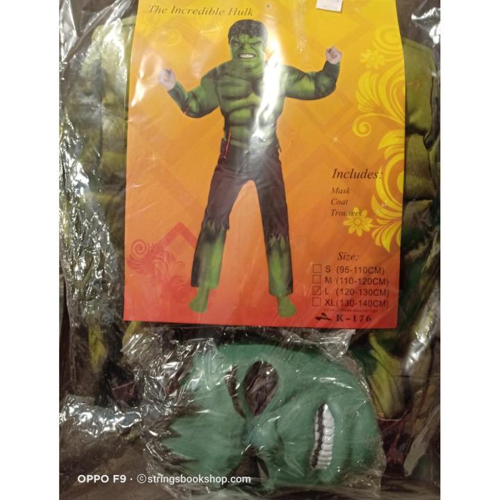 Hulk costume for kids with mask and fomic padding inside, we have all ...
