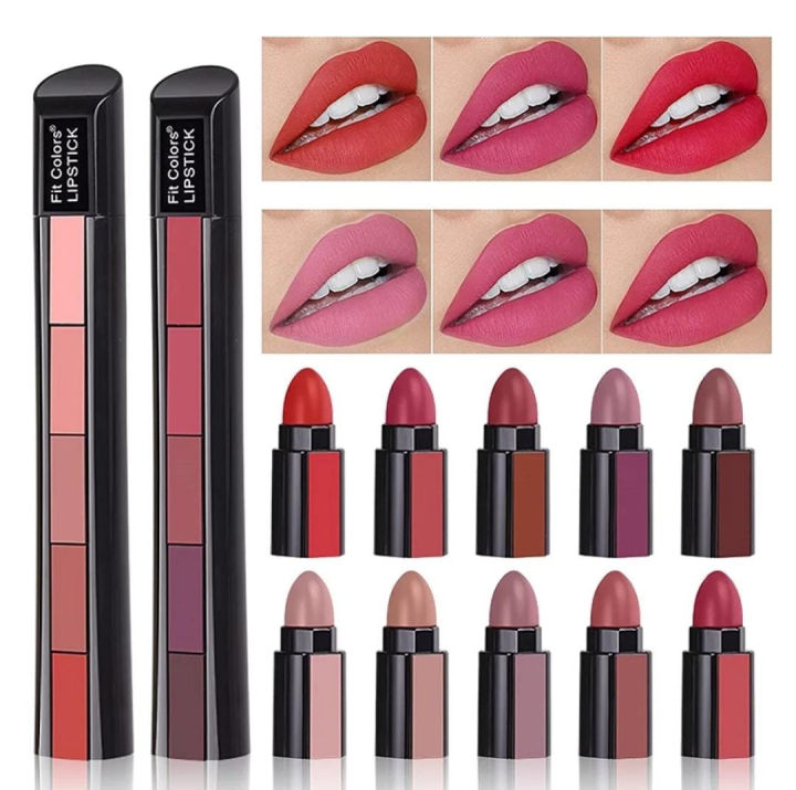 5 in 1 lipstick - Mini Pen Lipstick - Lipsticks Set Gloss Lip Oil ...