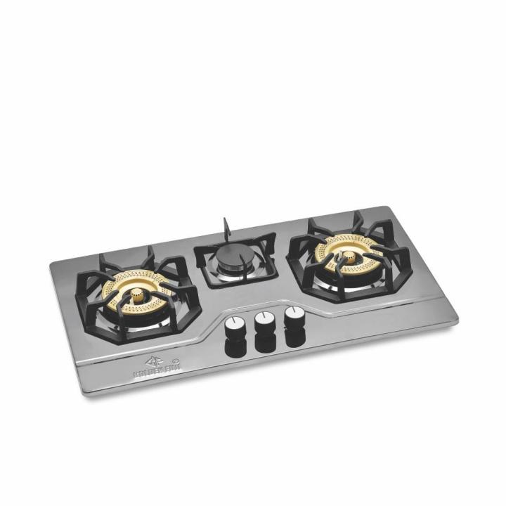 GOLDEN FUJI - 3 BRASS BURNER BUILT IN HOB ST 3000 | Daraz.pk
