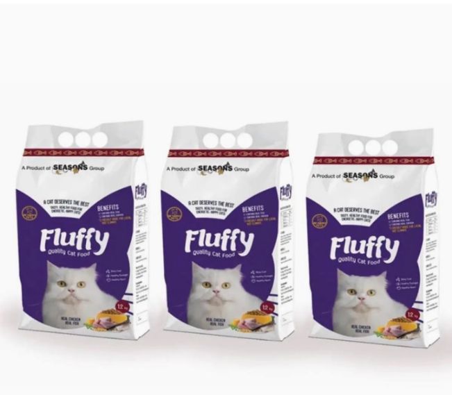 Fluffy Cat Food 1.2KG Pack of 3 Cat food Pet food | Daraz.pk