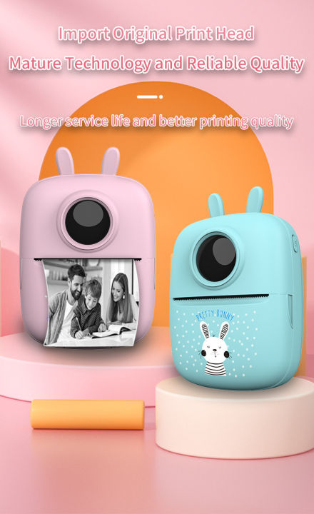 Children's Digital instant Printer for Kids Thermal Print instant Photo ...