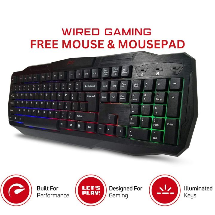 Backlit Pro Gaming Keyboard - Full 104-Key Tactile USB 2.0 Wired ...