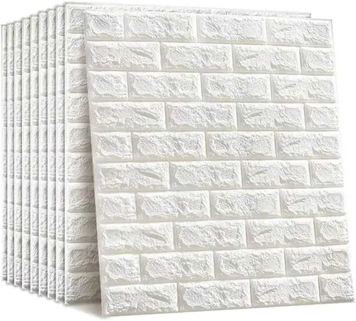 3D Brick Wall Stickers, Self Adhesive Wallpaper Foam Sheet, PE Foam ...