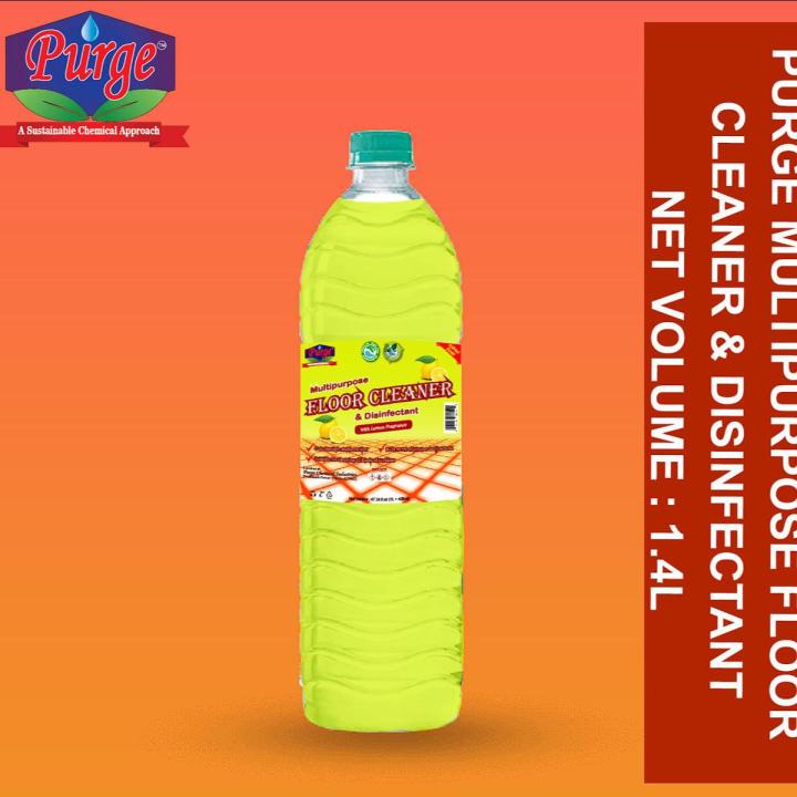 Purge Multipurpose Floor Cleaner & Disinfectant (Lemon Fragrance) 1.4L ...