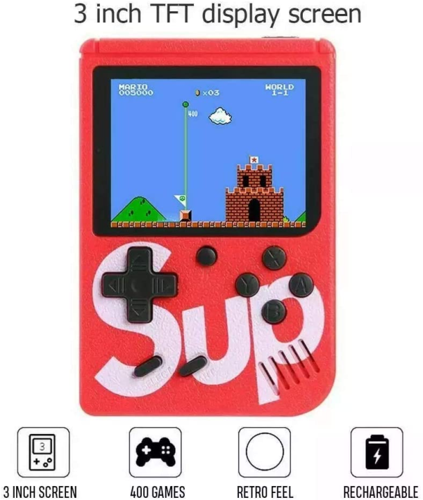 Sup Game Box 400 In 1 Mini Portable Gameboy 3 Inches Large Screen 400 ...