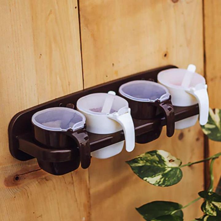 Chilli Spice Rack organizer Set Of 4 with Stand and Spoon, spices box ...