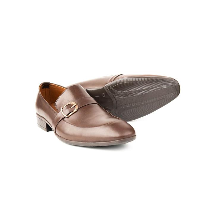 Quality Leather Shoes | Brown Side Buckled Formal Shoes | Dress Shoes ...