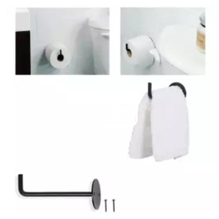 Iron Wall Mount Tissue Roll Towel Napkin Hanger Hook Holder Organizer ...
