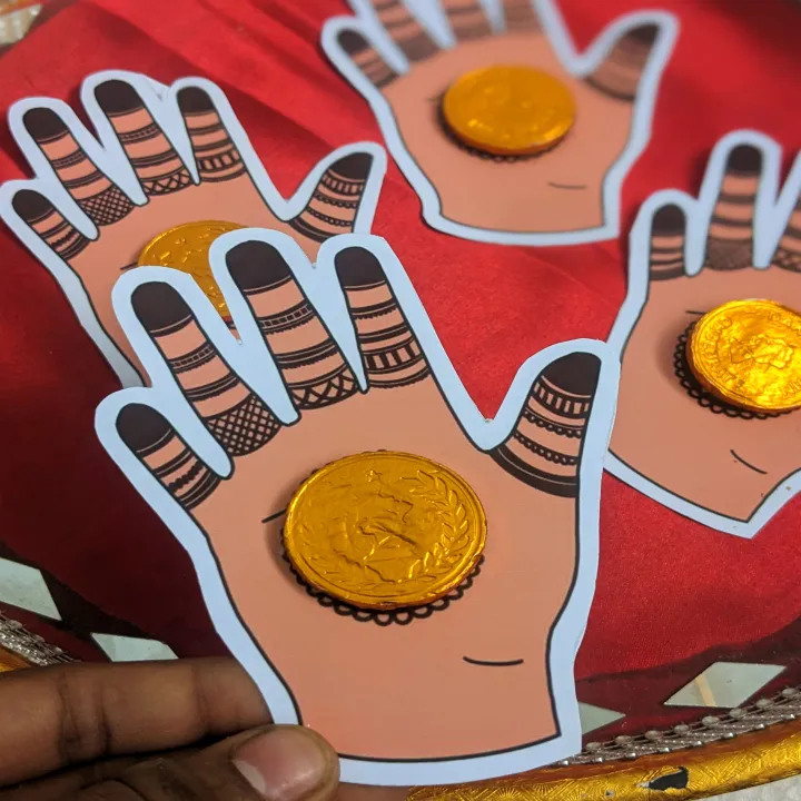 Unique Hand Design Mehndi Card (12 Pcs ) Wedding Card / Mayoun Card ...