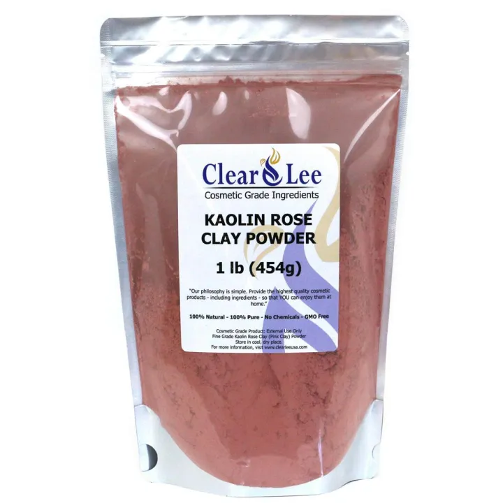 ClearLee Kaolin Rose Pink Clay Cosmetic Grade Powder - 100% Pure ...