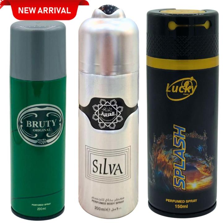 Perfumed Body Spray Pack of 3 Big Bottle Arabic Long Lasting Bruty ...