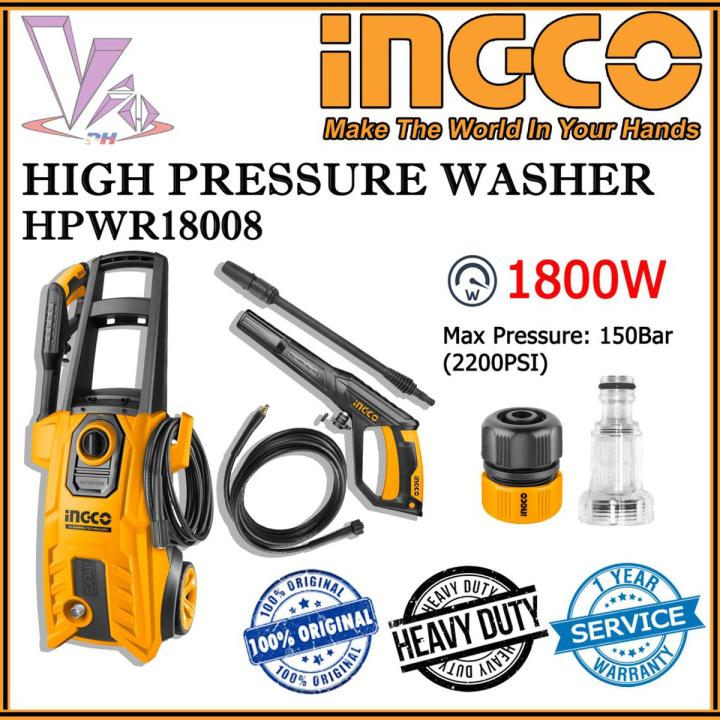 Ingco Original High Pressure Washer 1800W-150Bar - Car Washer | Daraz.pk