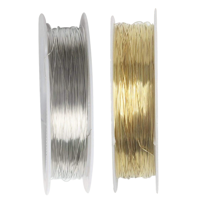 Pack Of 2 Golden and Silver Bendable Metal Craft Wire for Making ...