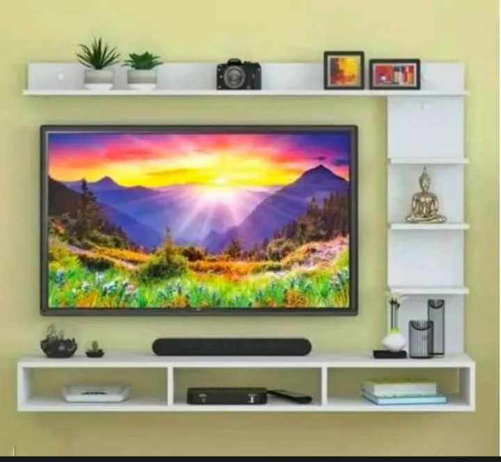 Led tv shelf Wall mounted Lcd racks Wall Mounted Media Console Floating ...