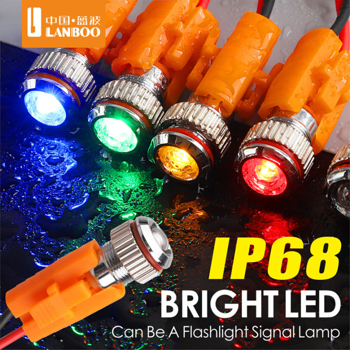 Lanboo 8mm Ip68 Waterproof Point Red Green Bule 12v 24v 110v 250v Led ...