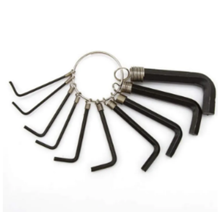 9 pieces Allen Keys Set Black - L keys | Daraz.pk