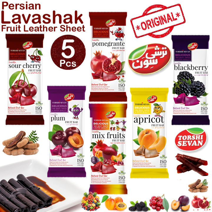 5 Pcs Set Torshi Sevan Original Persian Lavashak Fruit Leather Sheets ...