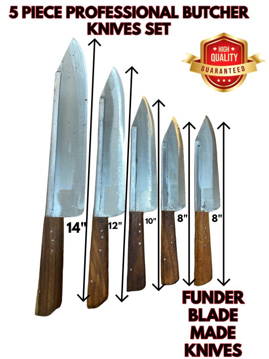 5 PIECES BUTCHER KNIVES SET-QURBANI KNIVES SET-EID UL ADHA KNIVES SET ...