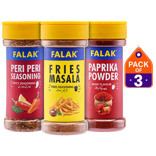 FALAK PERI PERI MASALA 80G & FALAK FRIES MASALA 75G & FALAK PAPRIKA ...