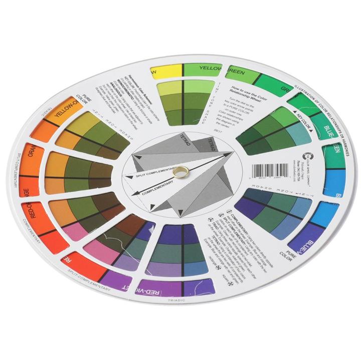 Round Pocket Guide 14cm Color Wheel Card Color Basic Color Spectrum ...