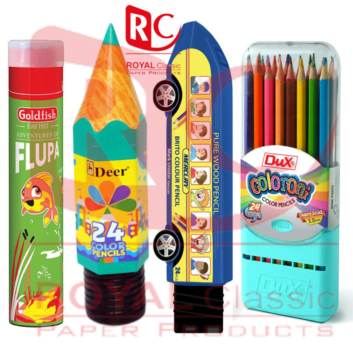 Color Pencil 24 Color Pencil DUX GOLDFISH DEER BRITO | Daraz.pk