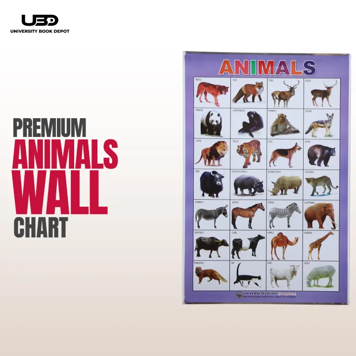 Animals Name Wall Charts | Animal Names with Pictures | Wall Posters ...