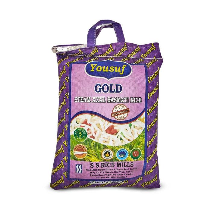 Yousuf Gold Steam XXXL Basmati Rice, The Zenith of Basmati Perfection ...