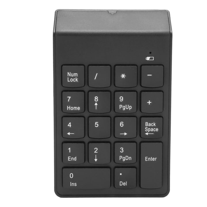 Wireless Number Pad 2.4G Receiver Black 18 Concave Keys Battery Powered ...