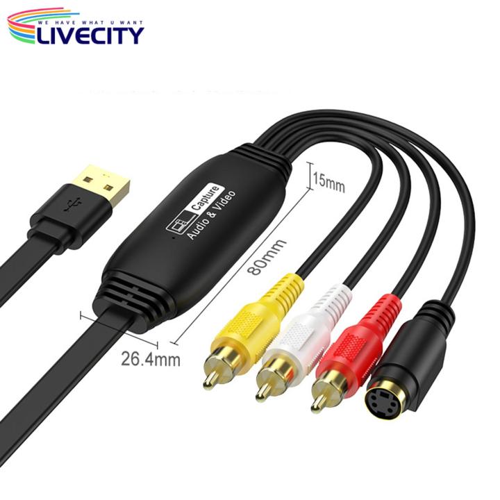 Video Capture Adapter 1080p Usb Video Capture Card Adapter for Vhs Vcr ...