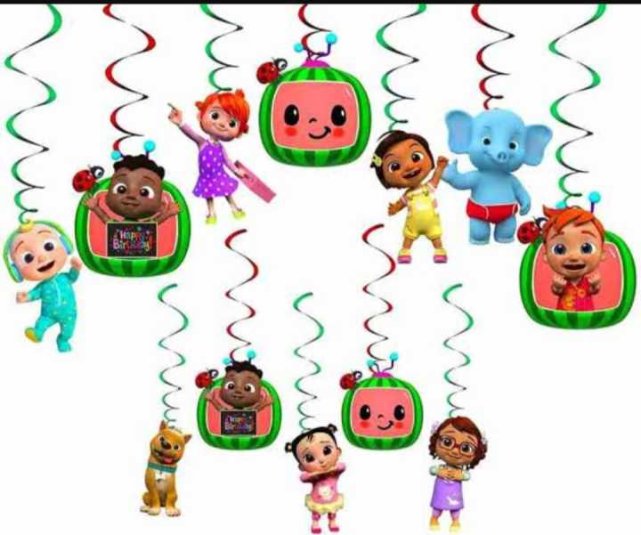 Cocomelon Hanging Swirl Collections Decorations, Cartoons Swirls ...
