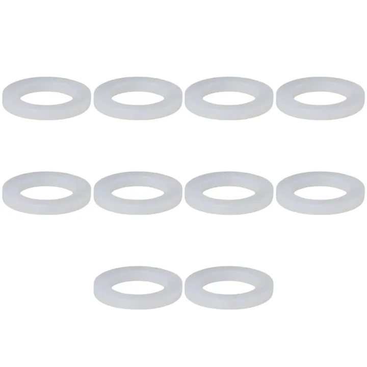 10Pcs Waterproof White Silicone Gaskets Rubber O-Ring Soft Pad Water ...