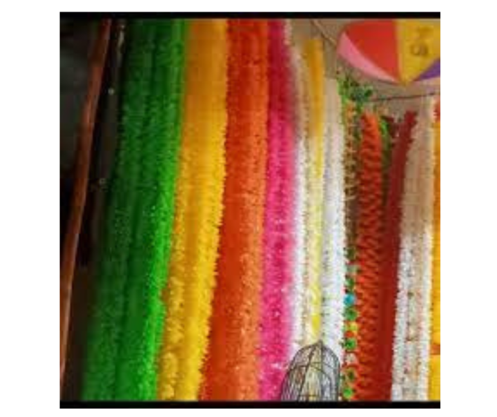 26 pcs Multicolor paper Flower string Paper Larhi for use Mayon mehndi ...